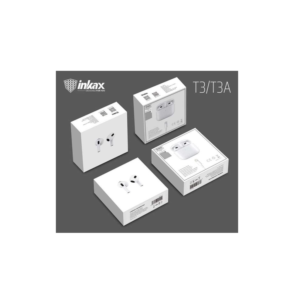 Écouteurs Sans Fil INKAX T04 Bluetooth - Blanc